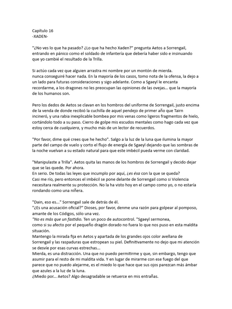 Capítulo 16 Alas de Sangre Pov Xaden | PDF