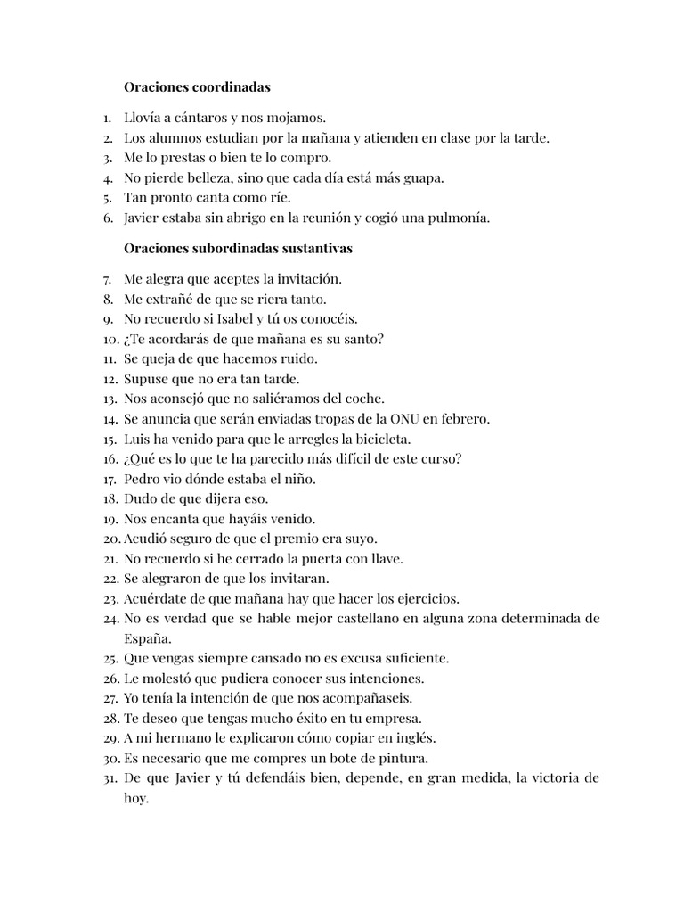 Oraciones | PDF