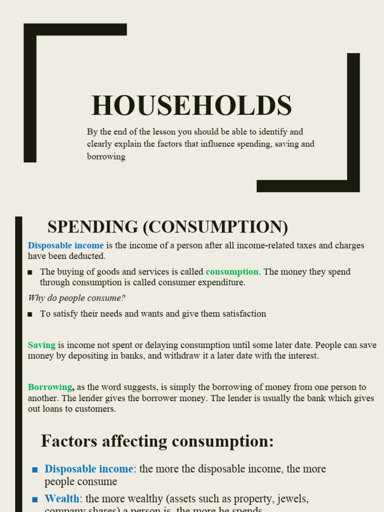 Households | PDF | Interest | Consumption (Economics)