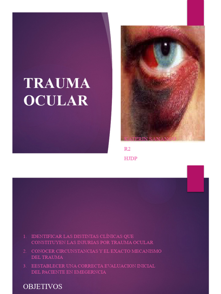 Manejo del Trauma Ocular: Guía Clínica | PDF | Lesión | Ojo humano