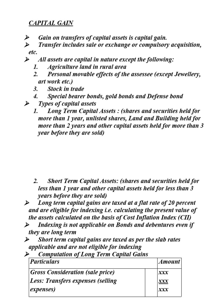 Capital Gains | PDF | Capital Gain | Capital Gains Tax