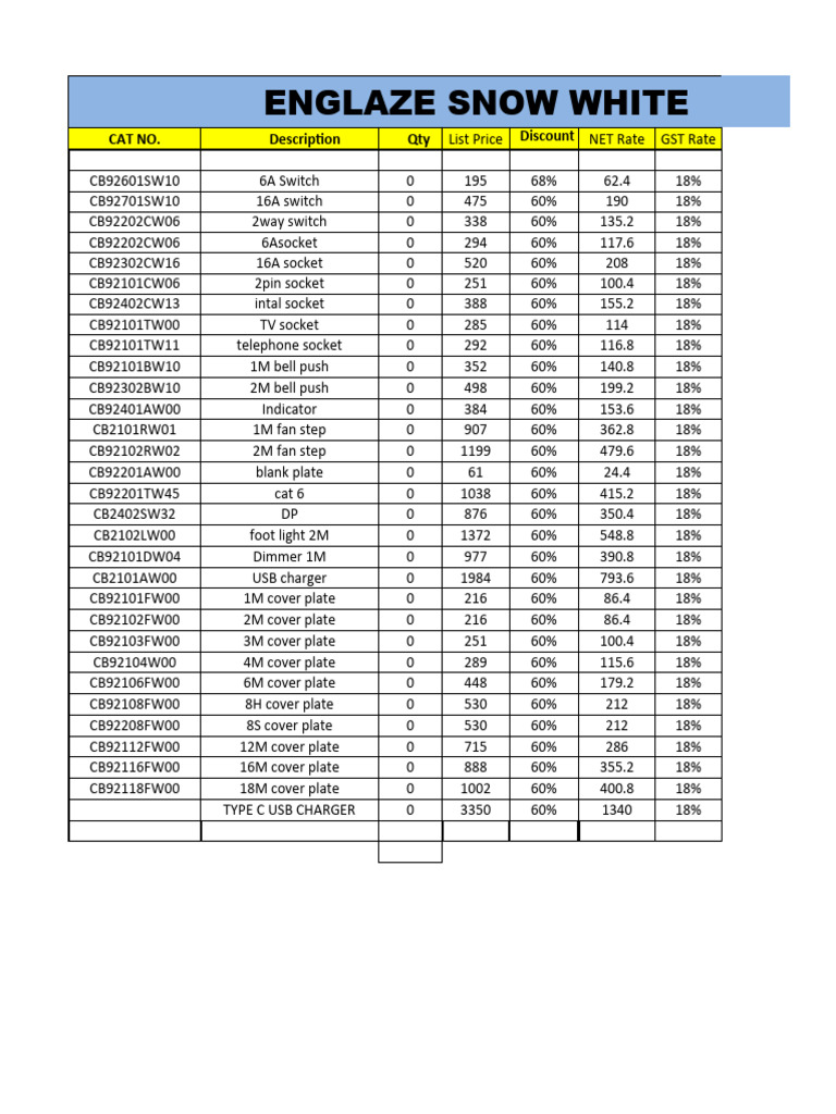 House of Switch Englaze Quote Format | PDF | Manufactured Goods | Equipment