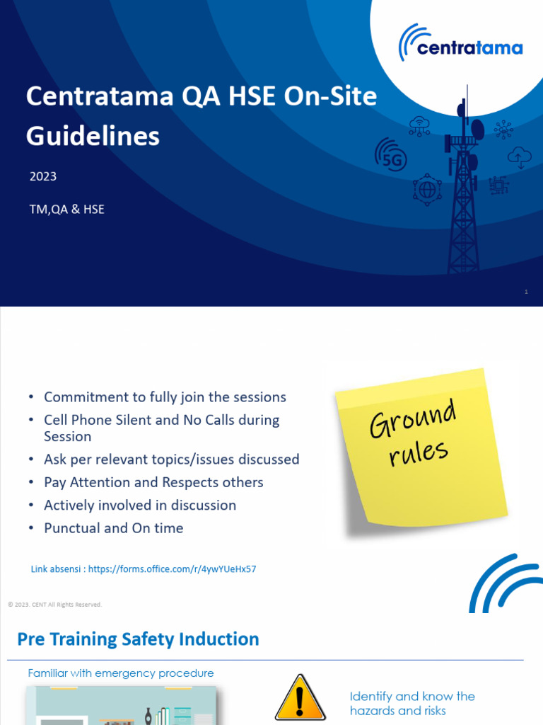 HSE On-Site Guidelines 2023 | PDF | Hazards | Labor Relations