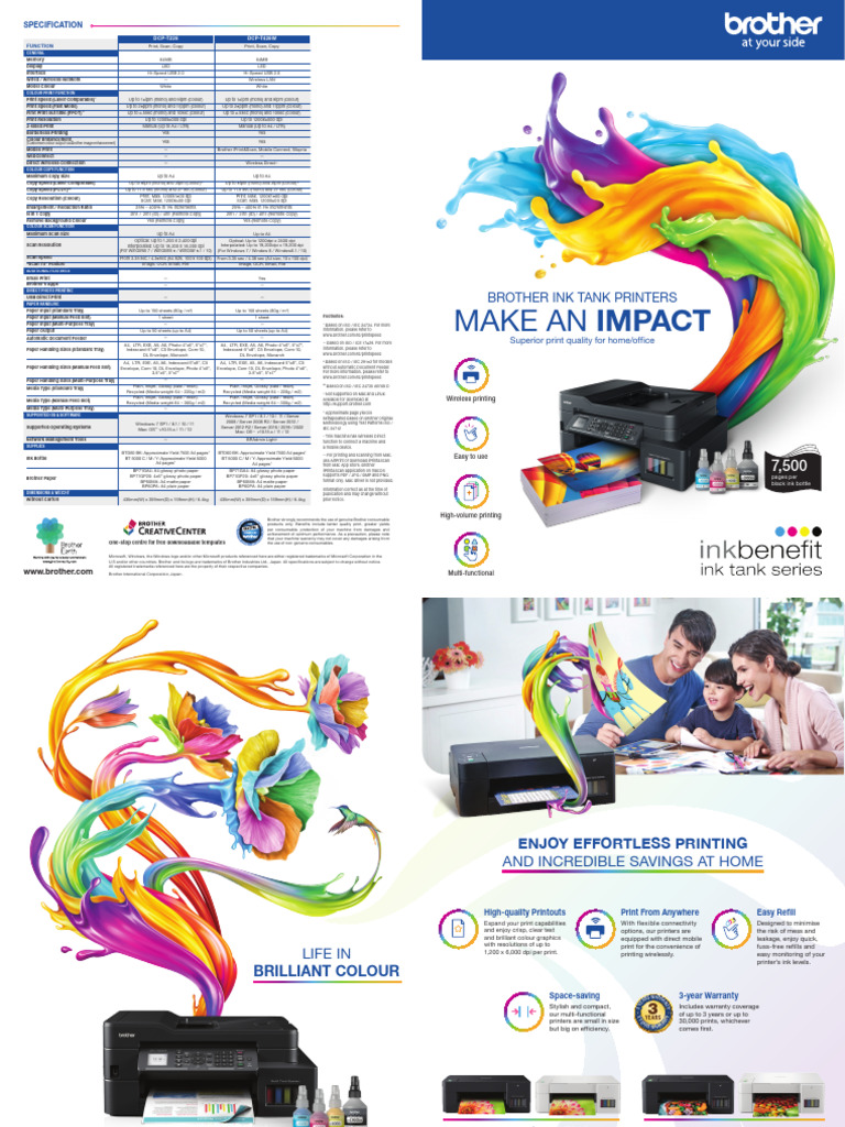 Mini19HT White Model Brother Ink Tank 8pp Brochure High Res | PDF ...