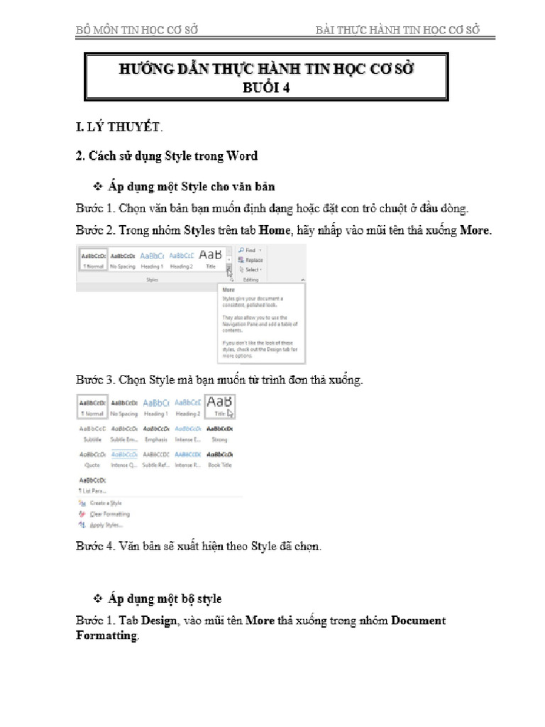 Buoi 4 - MS Word | PDF