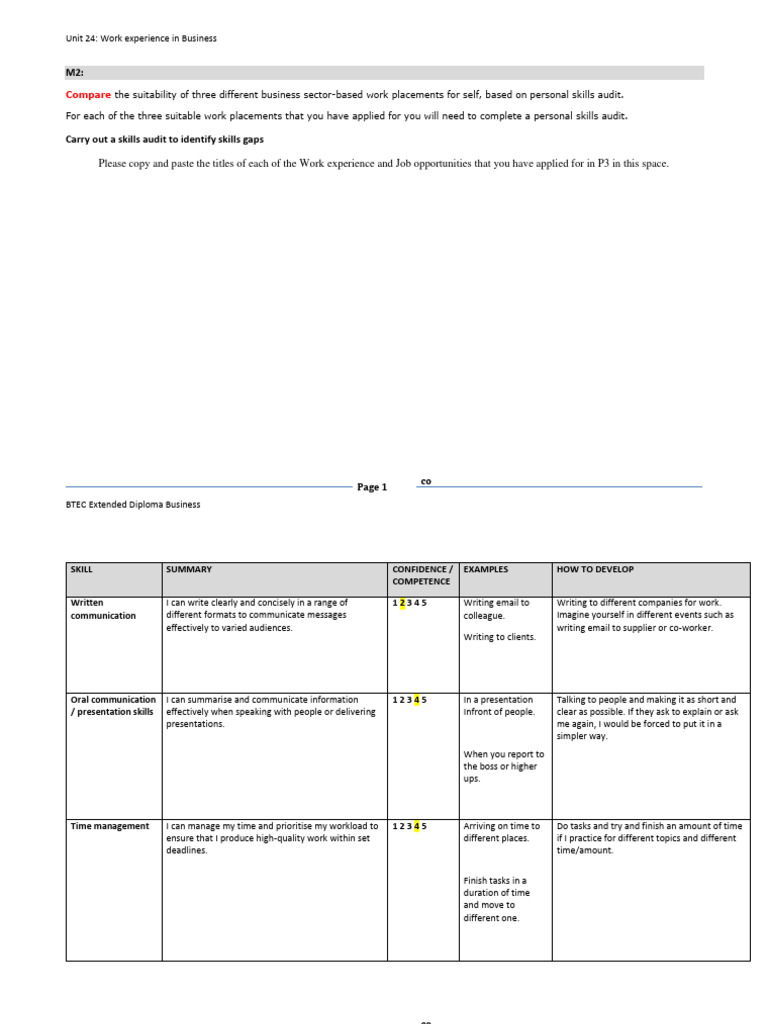 Skills Audit M2 - D2 Reflective Essay Template Co | PDF | Experience ... Skills Audit M2 - D2 Reflective Essay Template Co | PDF | Experience ...