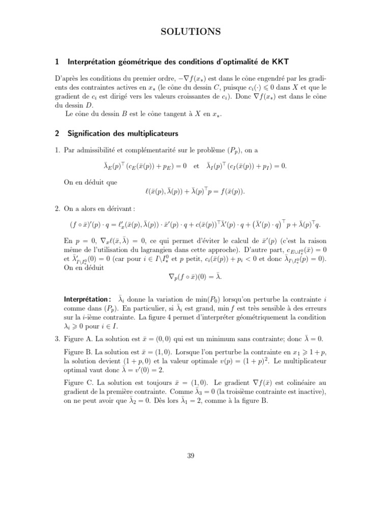 Solution Td3 Pdf Optimisation Mathématique Ensemble Convexe