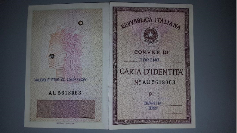 Carta D'identità Retro | PDF