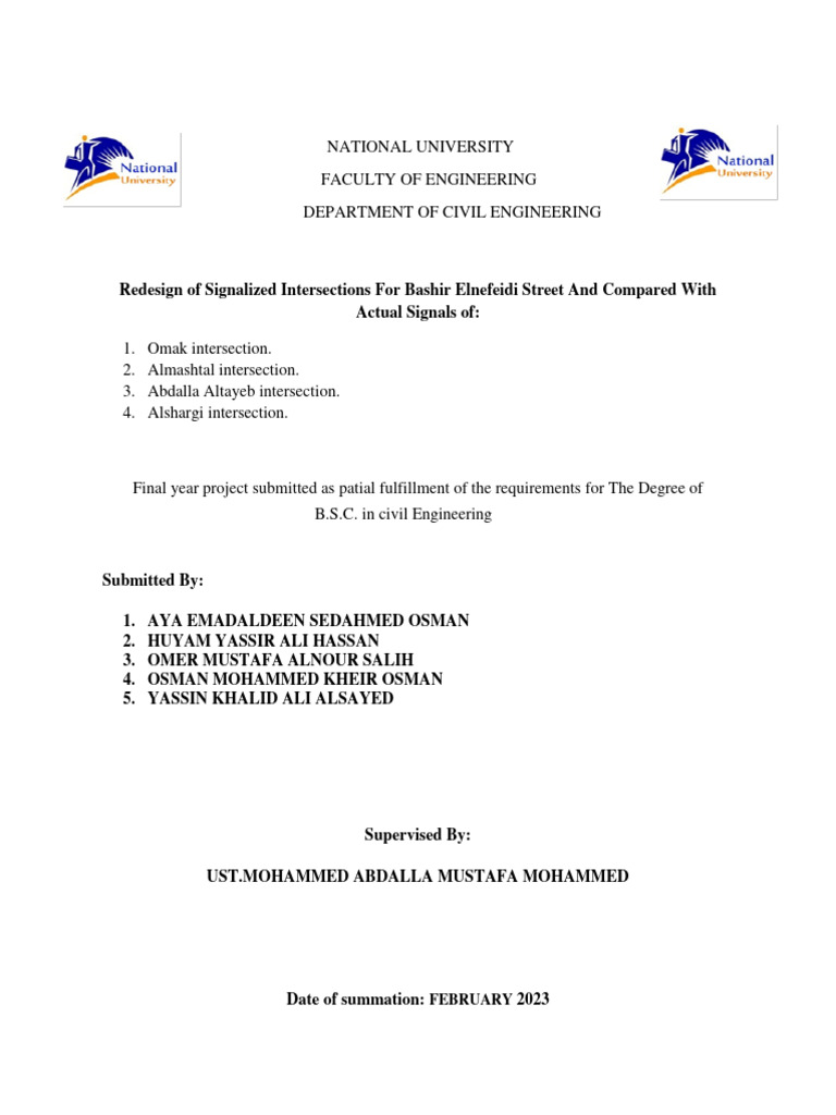 Redesign of Signalized Intersection | PDF | Traffic | Transport