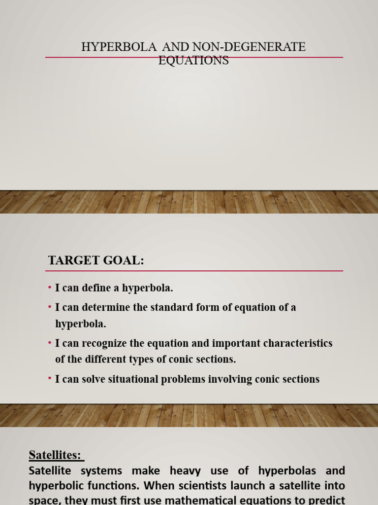 Lesson 3 And 4 Hyperbola Non Degenerate Equations Midterm Pdf Cartesian Coordinate System