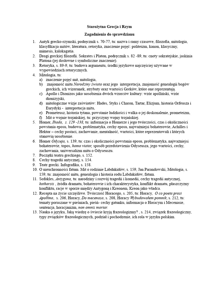 Starożytna Grecja I Rzym | PDF