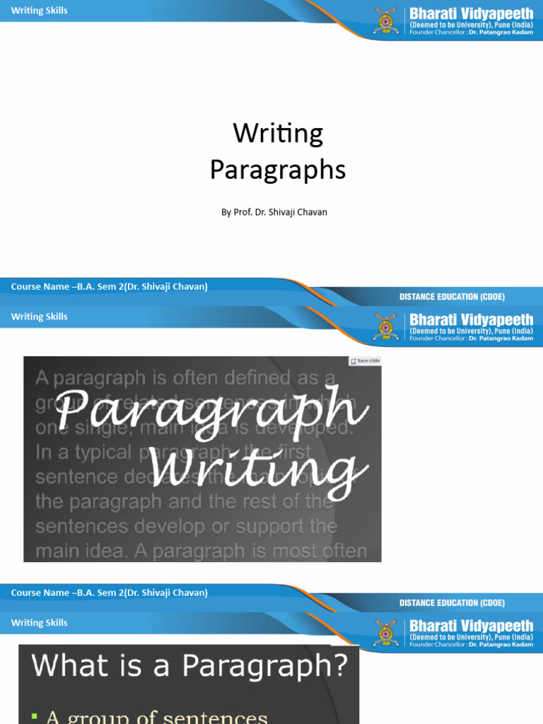 Session 2 Writing Paragraphs | PDF | Academic Degree | Liberal Arts Education
