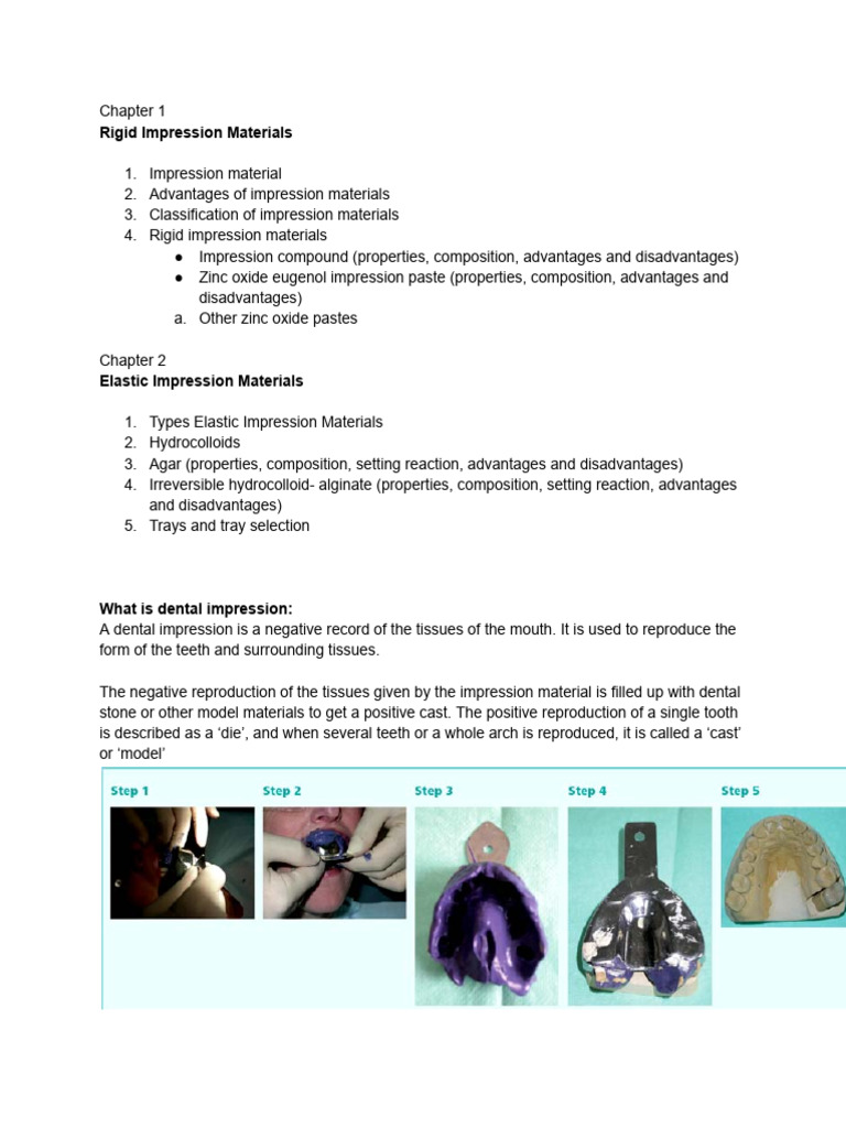 DM - Impression Materials | Download Free PDF | Physical Chemistry | Physical Sciences