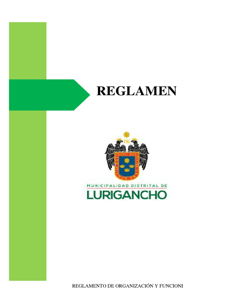 Reglamento de Organizacion y Funciones MDL 2023 | PDF | Alcalde | Gobierno local