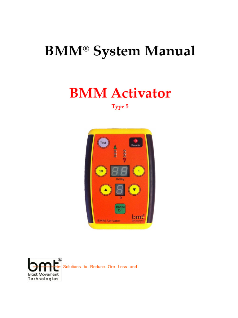 User-Manual-BMM ACTIVATOR TYPE5 | PDF | Rechargeable Battery ...