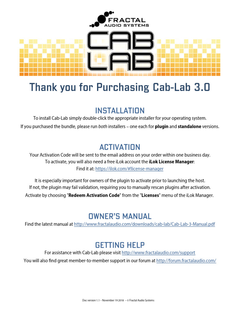 Cab-Lab 3 - Read Me - Manual | PDF