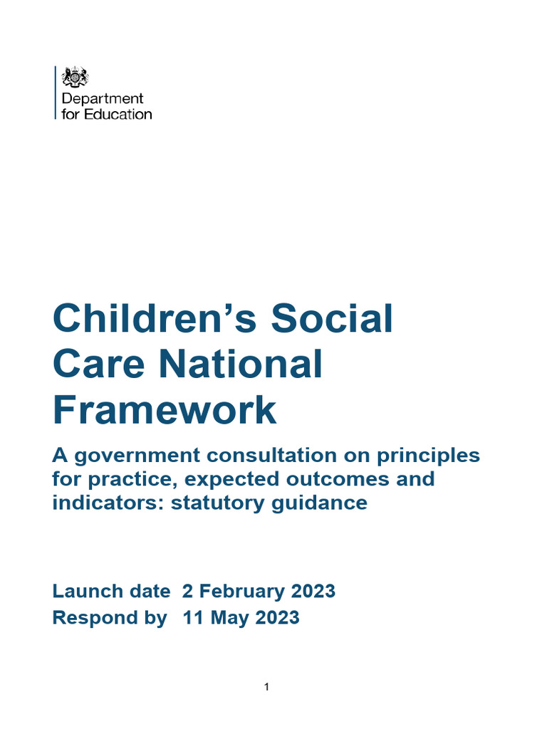 Children's Social Care Framework Consultation | PDF | Social Work ...