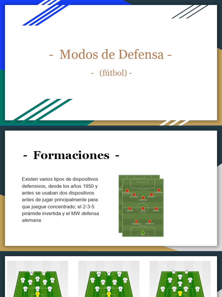 Formaciones y Roles Defensivos Fútbol | PDF | Defensor (Asociación de ...