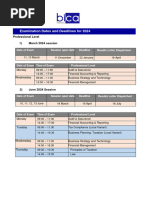 ACCA EXAM 2025 Time Schedule | PDF