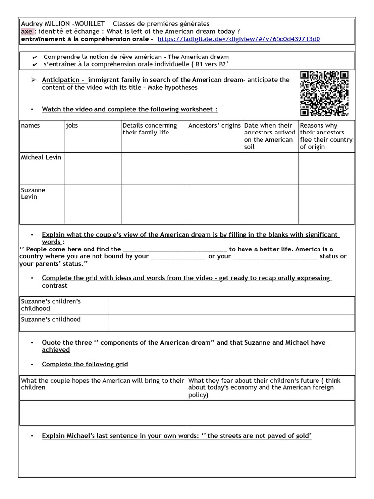 Immigrant Family in Pursuit of The American Dream | PDF