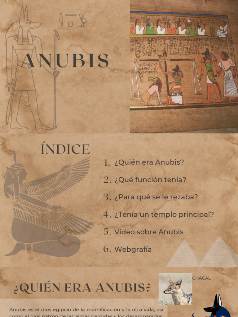 Anubis: Dios de la Momificación y Muertos | PDF | Religión Egipcia Antigua | Antiguo Egipto
