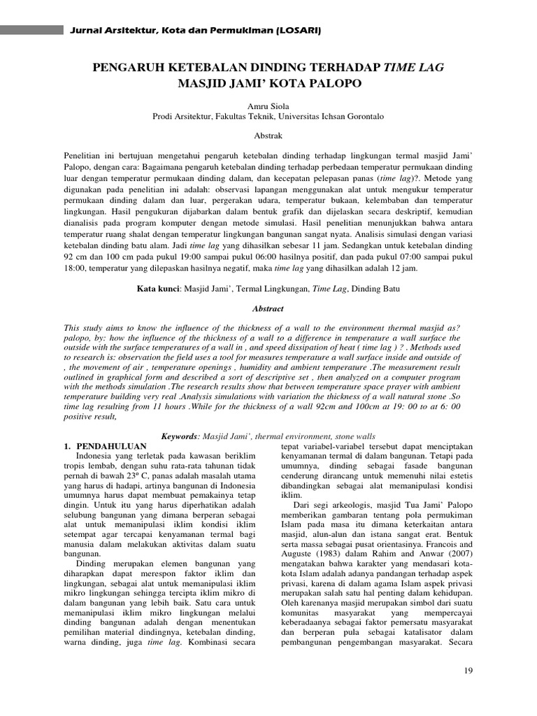 Jurnal Masjid Jami | PDF