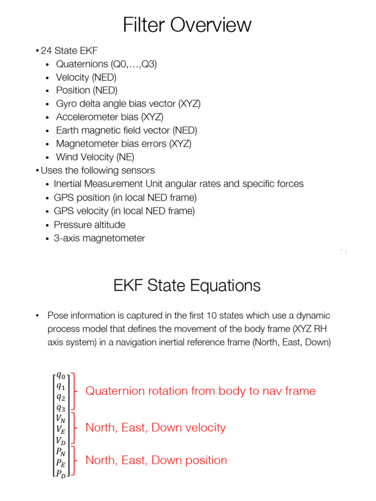 NED Frame EKF State Overview | PDF | Inertial Navigation System ...