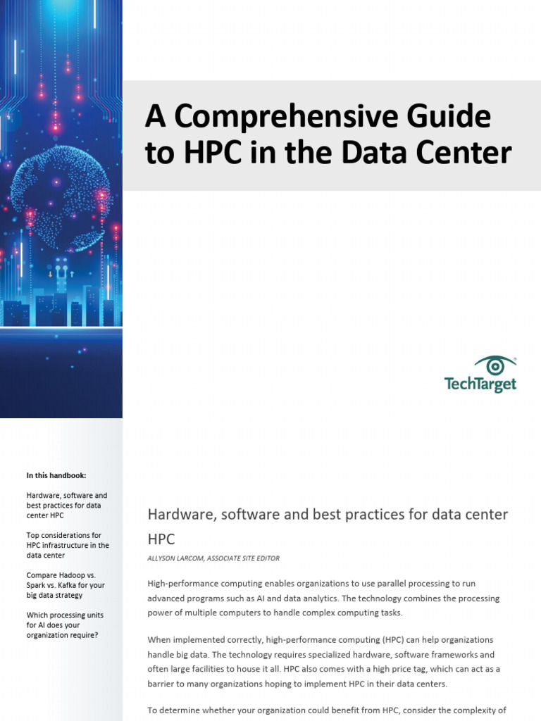 A Comprehensive Guide To HPC in The Data Center | PDF | Apache Hadoop | Computer Cluster