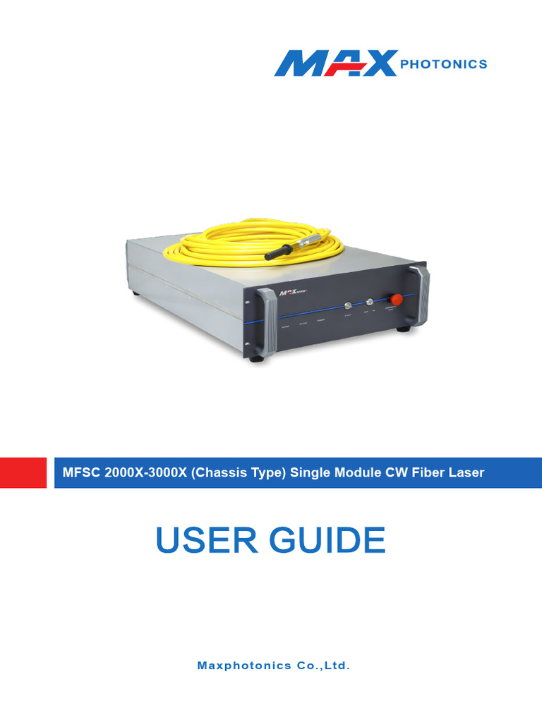 MFSC 2000x 3000x User Manual | PDF | Laser | Optical Fiber