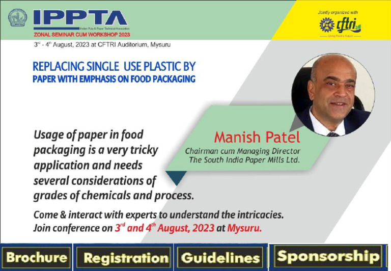 Manish Patel, Chairman Cum Managing Director, The South India Paper ...