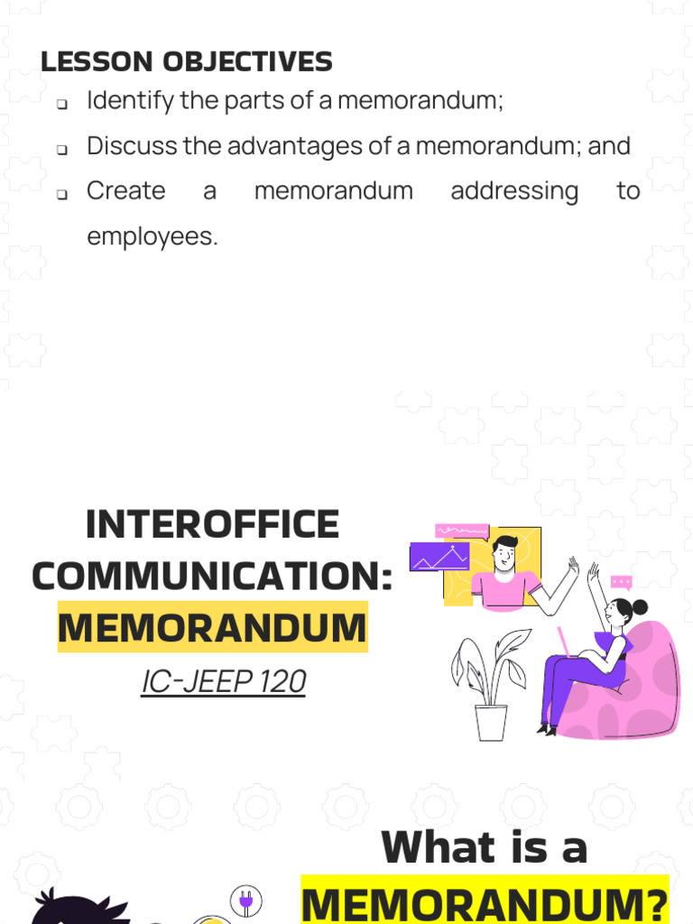 Memorandum Lesson 3 | PDF | Memorandum | Paragraph
