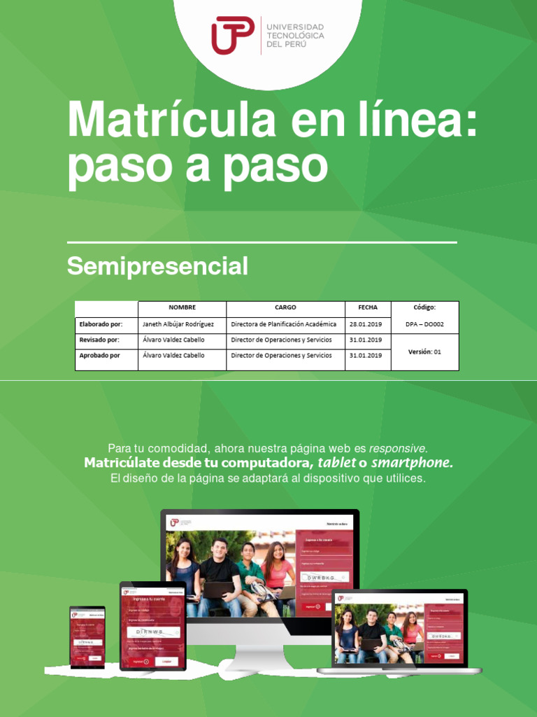 Guía - de - Matricula - en - Linea - Pregrado - Semipresencial (UTP ...