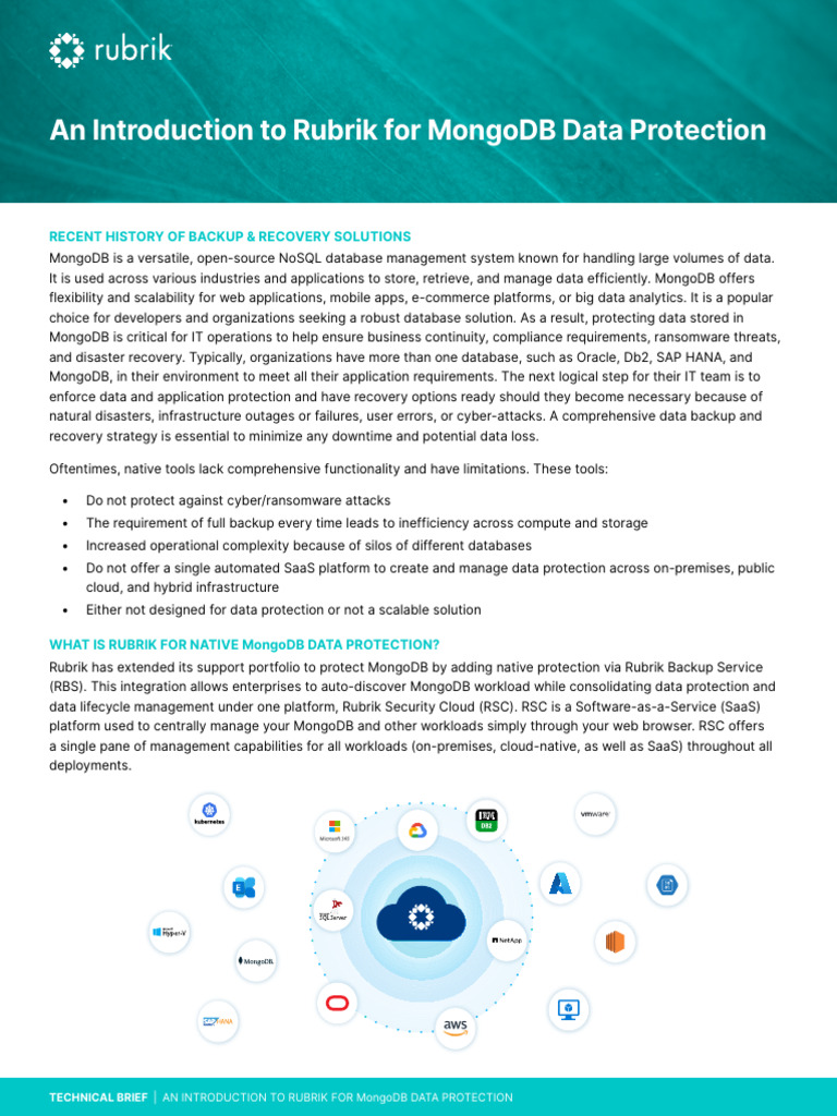 1brf An Introduction To Rubrik For Mongodb Data Protection Tech Brief ...