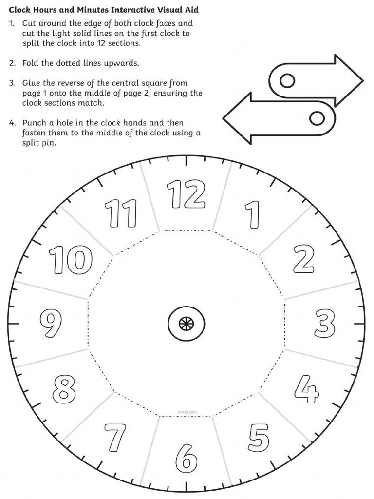 T N 2932 Clock Hours and Minutes Interactive Visual Aid - Ver - 4 | PDF