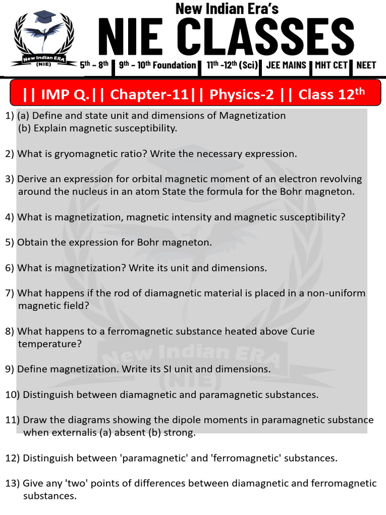 IMP Chapter 11 Phy | PDF
