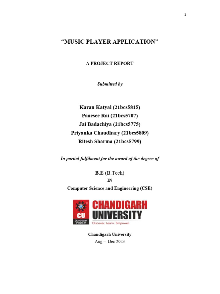 Python Music Player Project Report | PDF | Usability | Graphical User ...