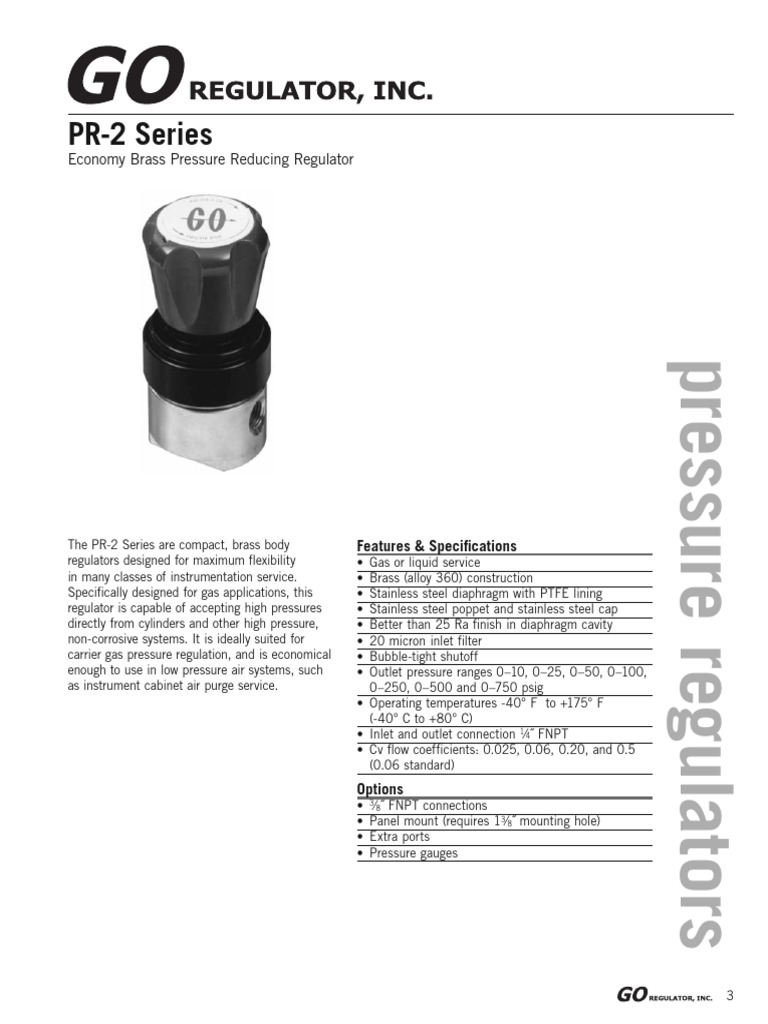 PR 2 DataSheet | PDF | Pressure | Building Engineering
