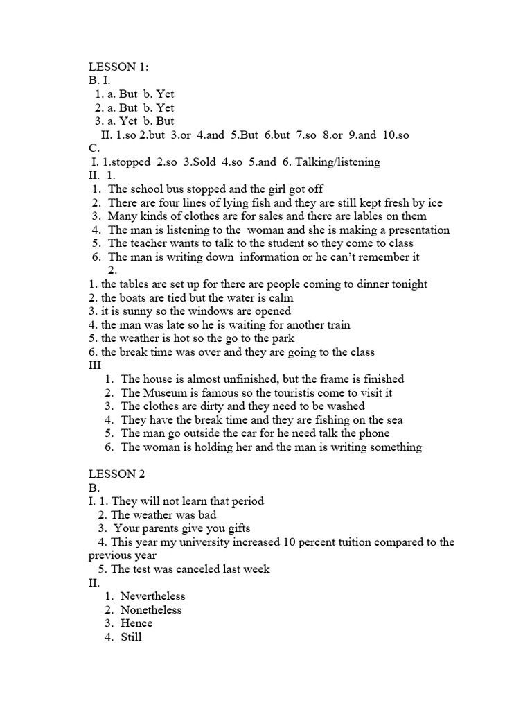 Lesson 1,2 Writing 2 | PDF
