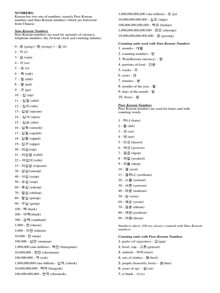 Reviewer Korean Vocabulary For Eps Topik | PDF | Foreign Language Studies