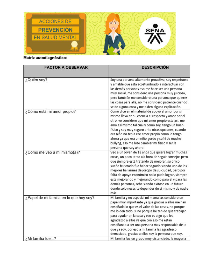 Construyendo Plan de Accion en Salud Mental. Nicolas Arango | PDF | Amor