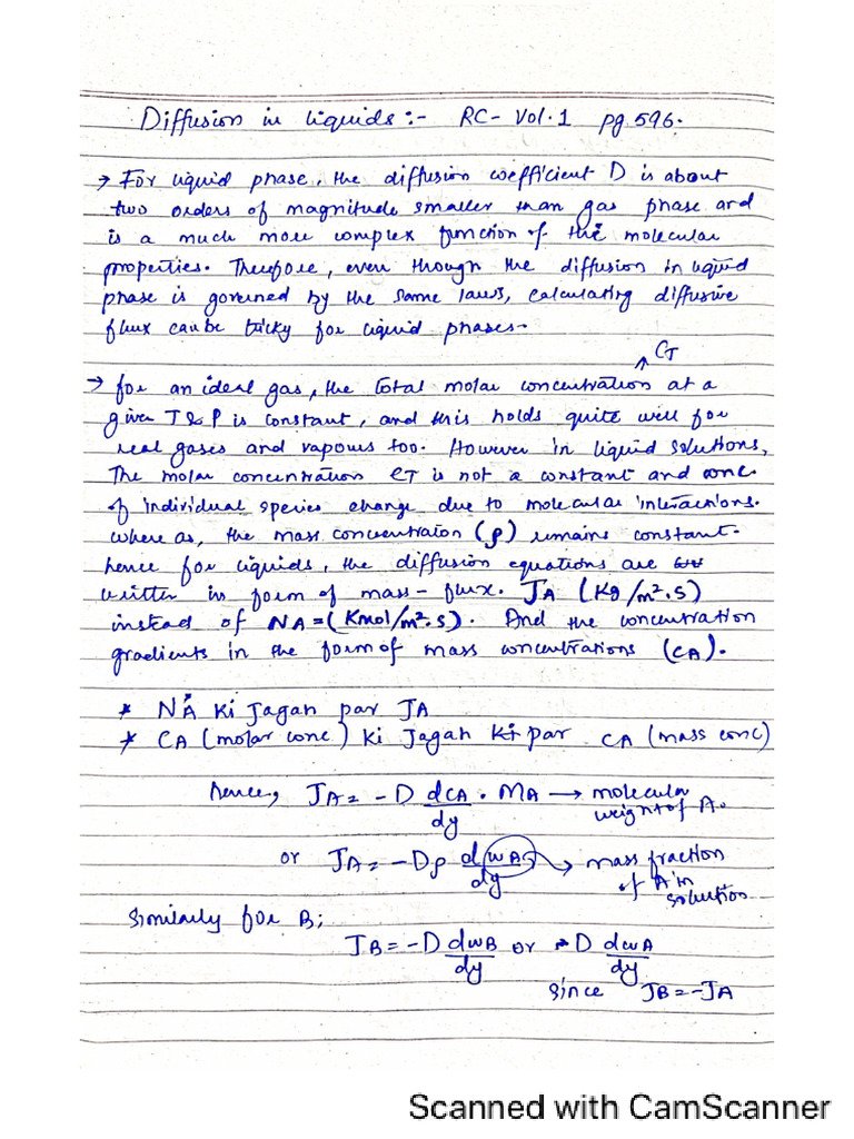 Diffusion in Liquids | PDF