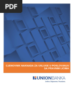 Erste 18.10.2018. - Naknade Za Usluge Platnog Prometa U Poslovanju S Poslovnim Subjektima U ...