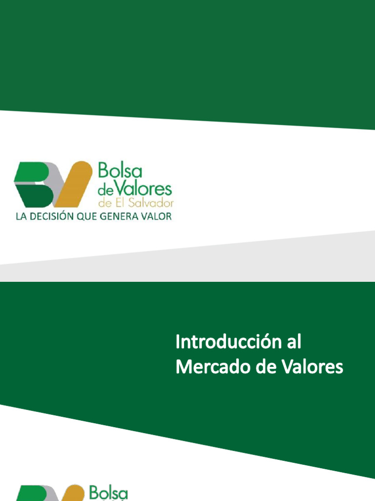 Introducción A La Bolsa de Valores | PDF | Compartir (Finanzas) | Bolsa