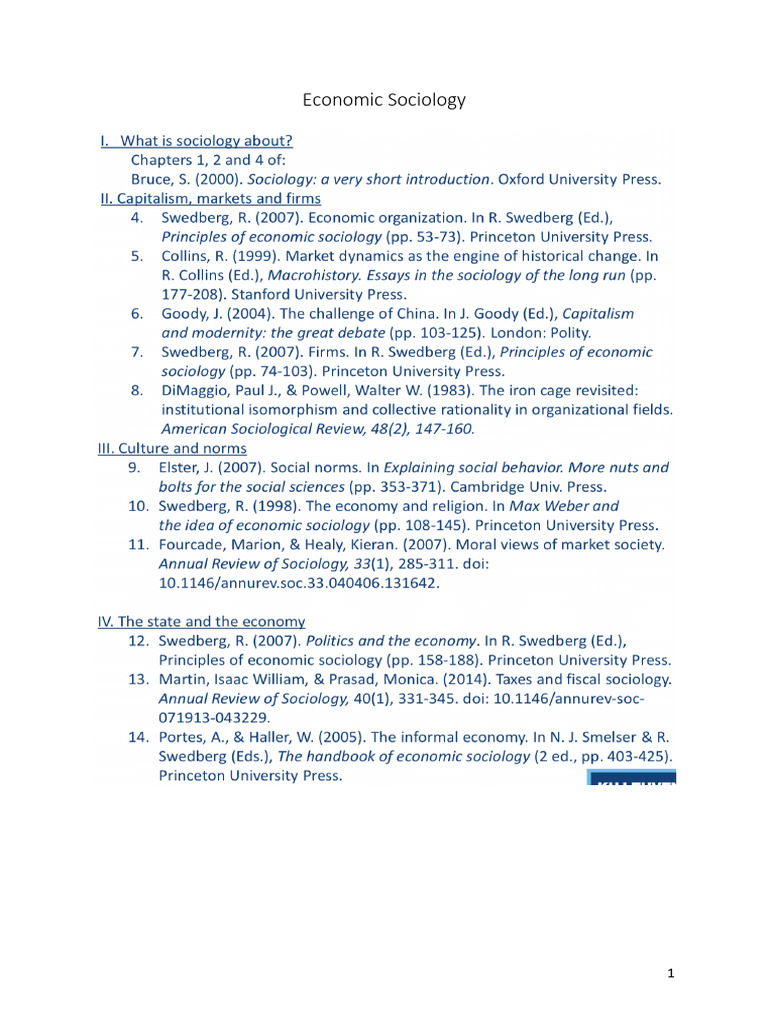 Economic Sociology | PDF | Experiment | Science