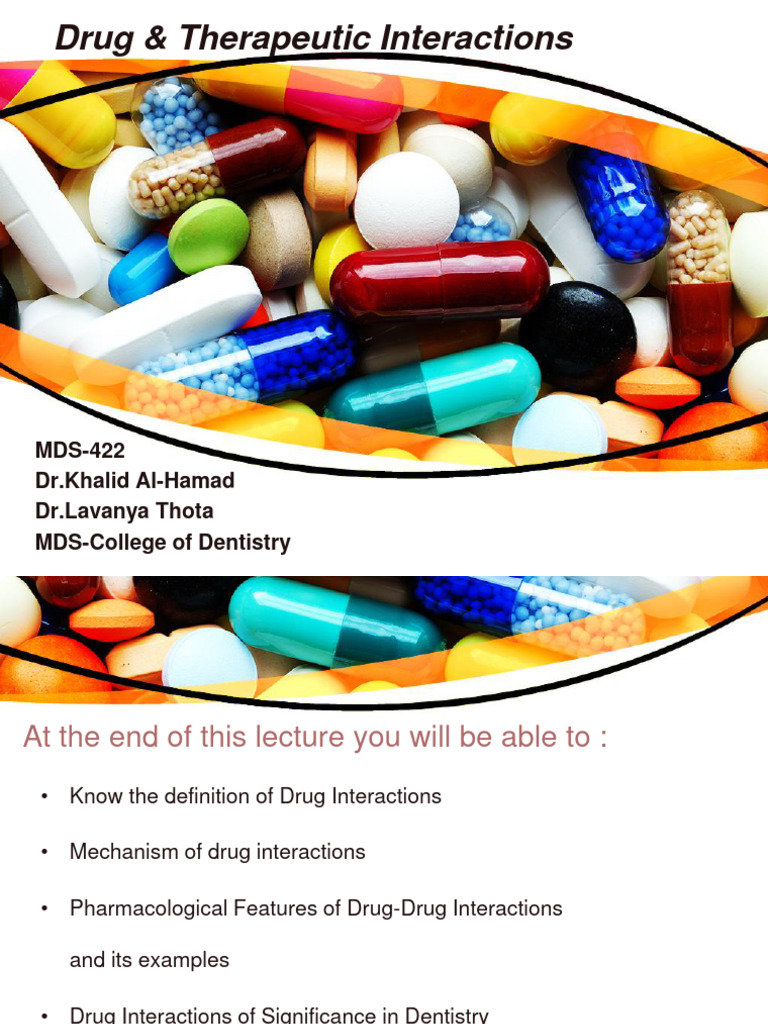 Drug & Therapeutic Interactions | PDF | Pharmacology | Medical Treatments
