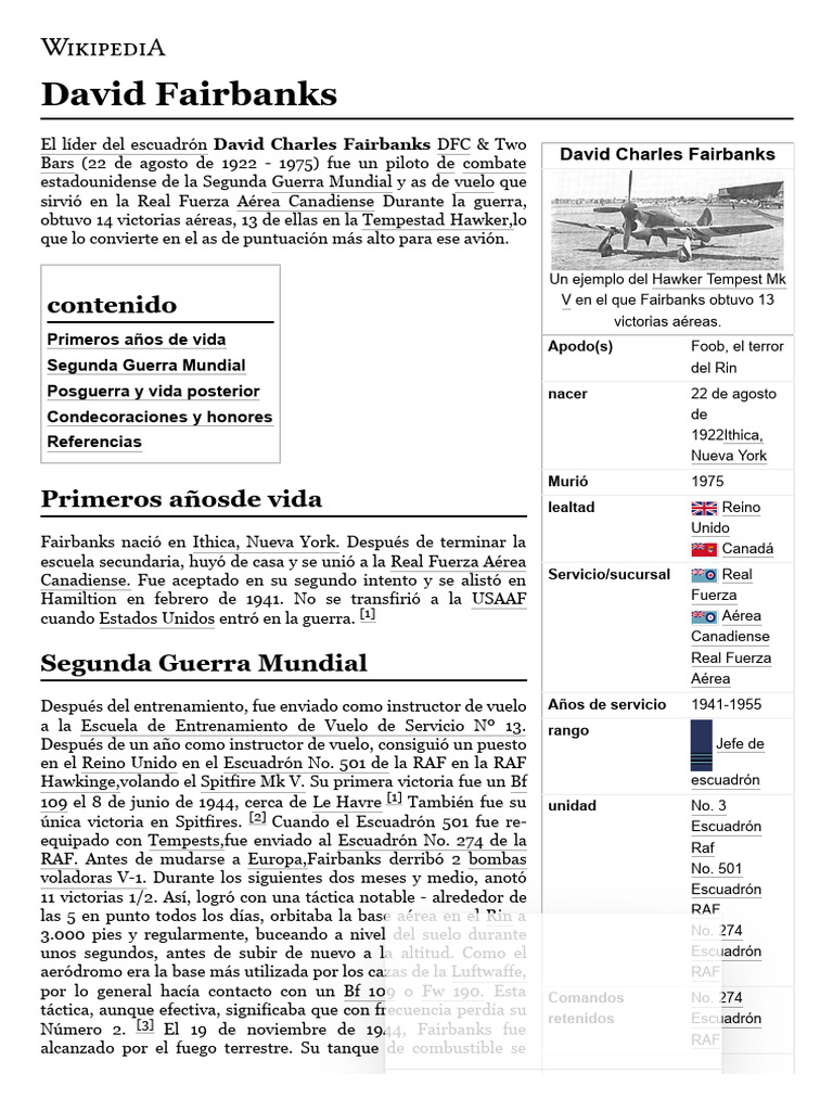 David Fairbanks - Wikipedia | PDF | fuerza Aérea Royal | Real fuerza ...