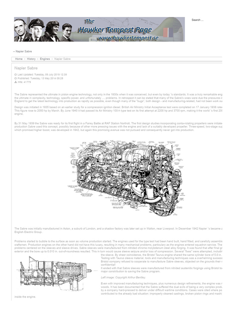 Napier Sabre | PDF | Engines | Engine Technology