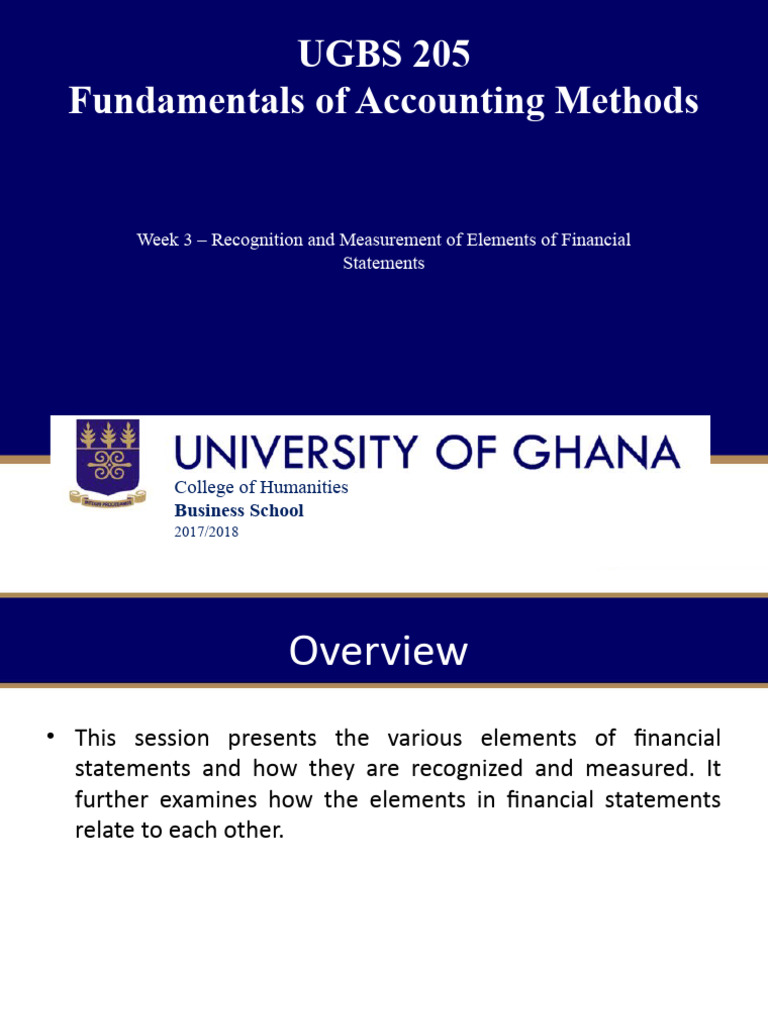 Week 3 (Elements, Recognition, Accounting Equation) | PDF | Debits And ...