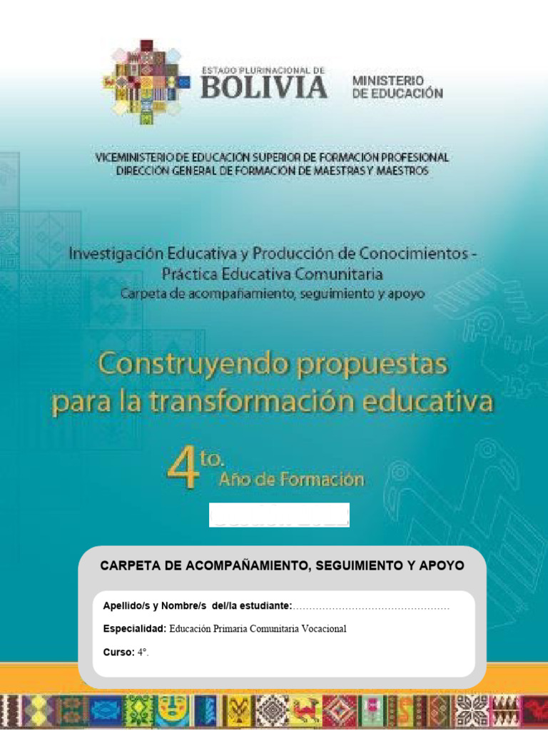 Carpeta Iepc-Pec 2022 | PDF | Diseño | Maestros