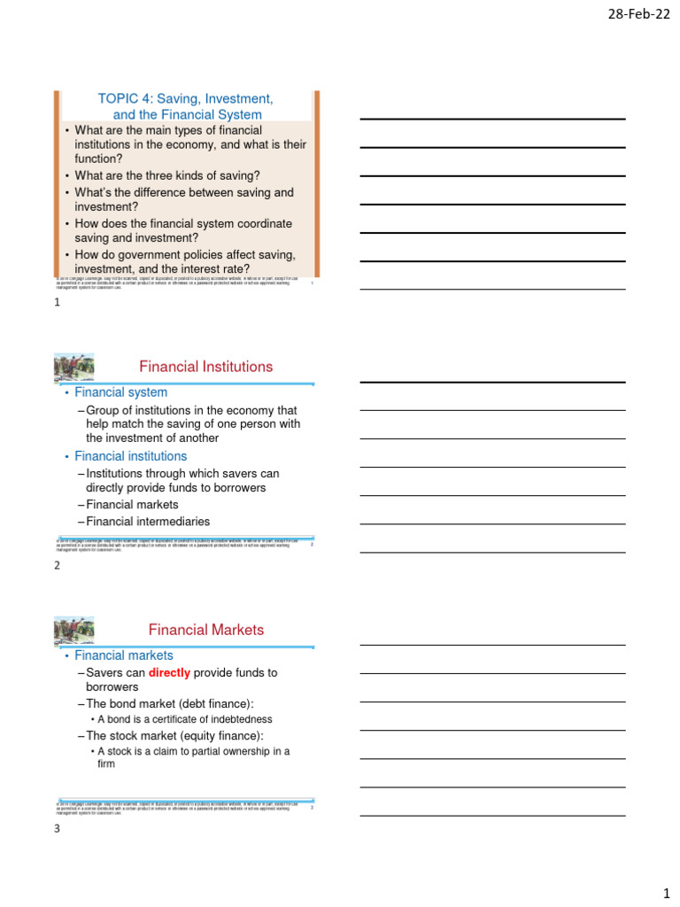 Topic-4-Saving Investment and The Financial System | PDF | Bonds ...